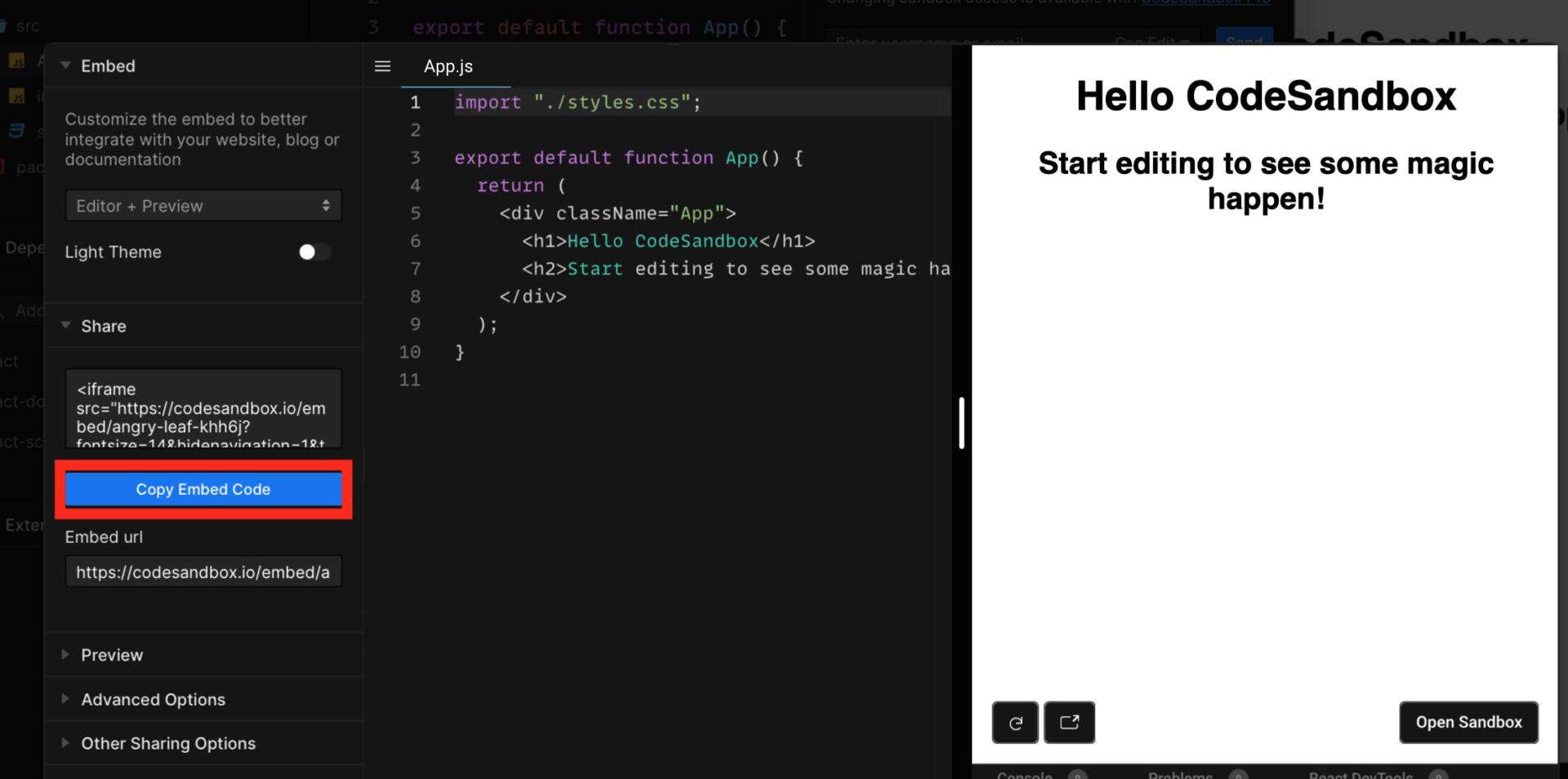 【無料】CodeSandBoxを使ってブログ上でコード実行